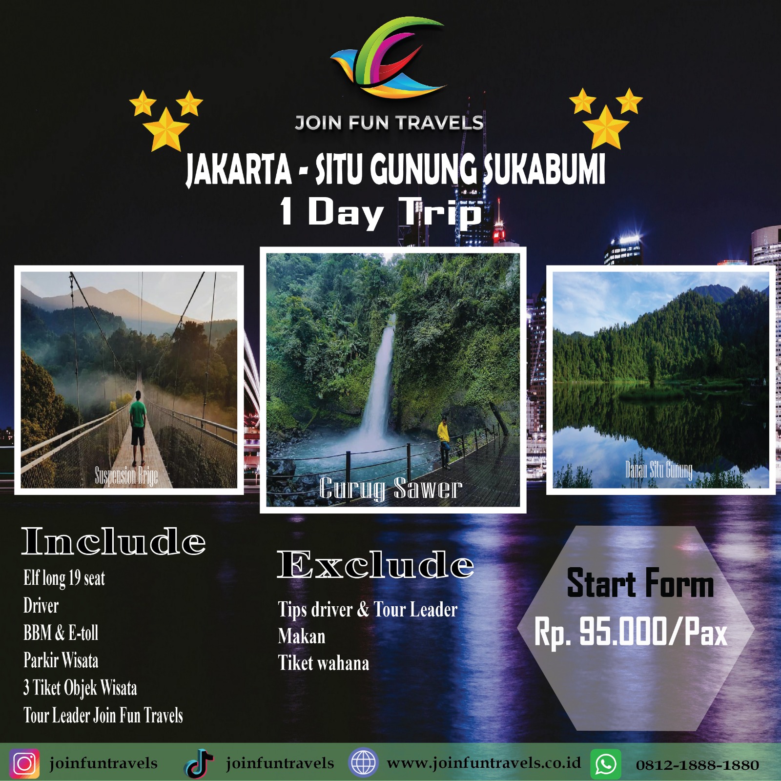 OPEN TRIP JAKARTA KE SITU GUNUNG SUKABUMI 1 DAY