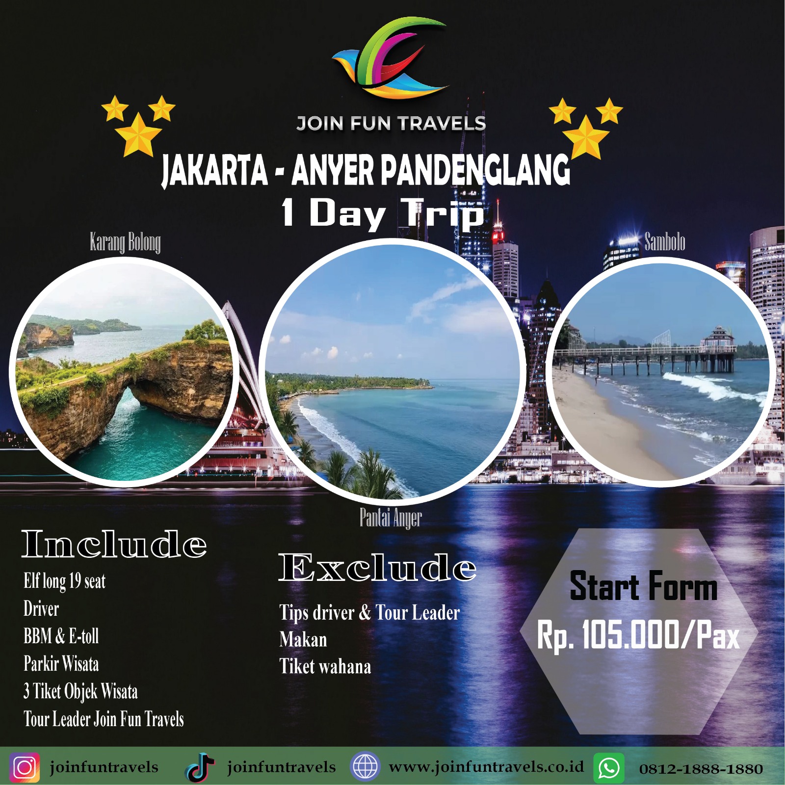 PAKET OPEN TRIP JAKARTA KE PANTAI ANYER PANDEGLANG